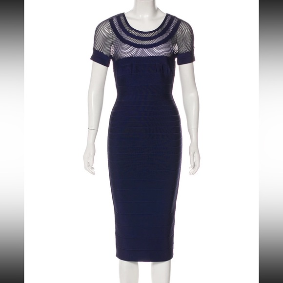 Herve Leger | Dresses | Herve Leger Tania Midi Dress | Poshmark